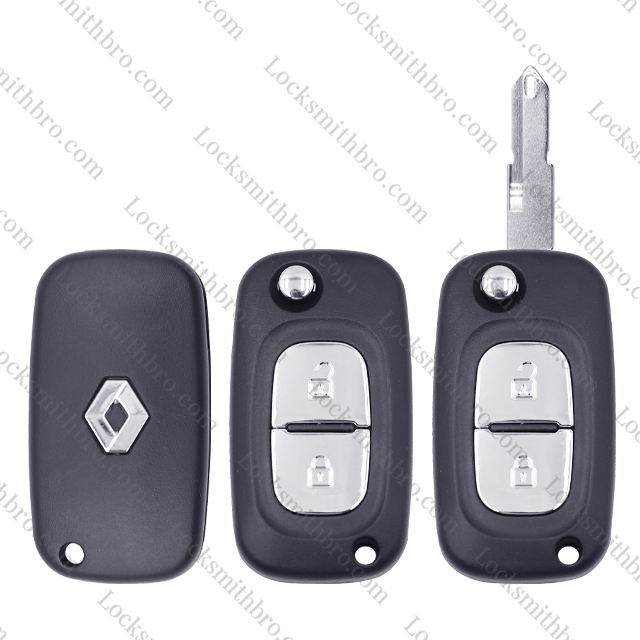 2 Buttons Filp Car Remote Key Case shell for T-Renault Fluence Clio ...