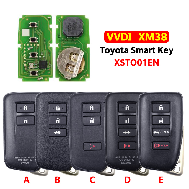 Xhorse VVDI XM38 Smart Key XSTO01EN Proximity Remote Key 8A 4D 4A Chip ...