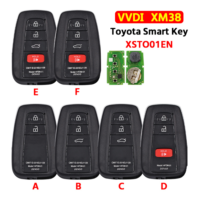 Xhorse VVDI XM38 Smart Key XSTO01EN Proximity Remote Key 8A 4D 4A Chip ...