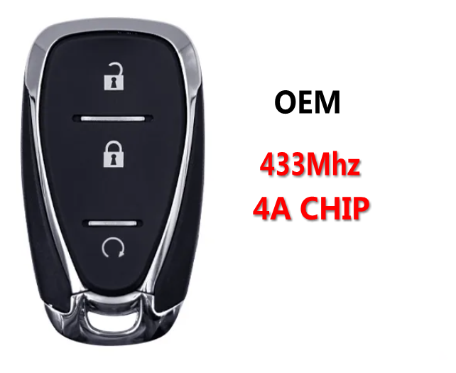 Original Chevrolet 3Button Smart Key 433Mhz 4A chip