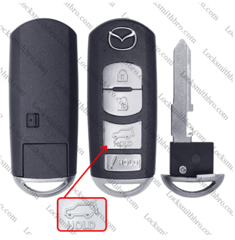 4Button Mazda smart key shell with logo