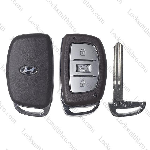3 Button For T-Hyundai smart Key Shell Left blade With Logo (with ...