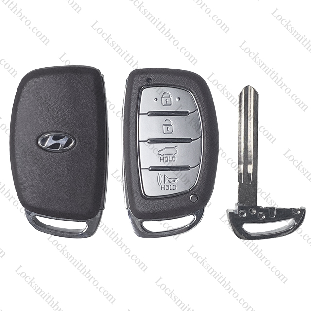 4 Button For T-Hyundai smart Key Shell SUV button Left blade With Logo ...