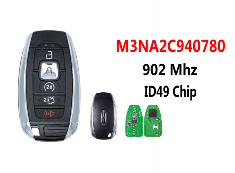 5-Button Smart Key for 2017-2023 T-Lincoln Continental MKC MKZ ...