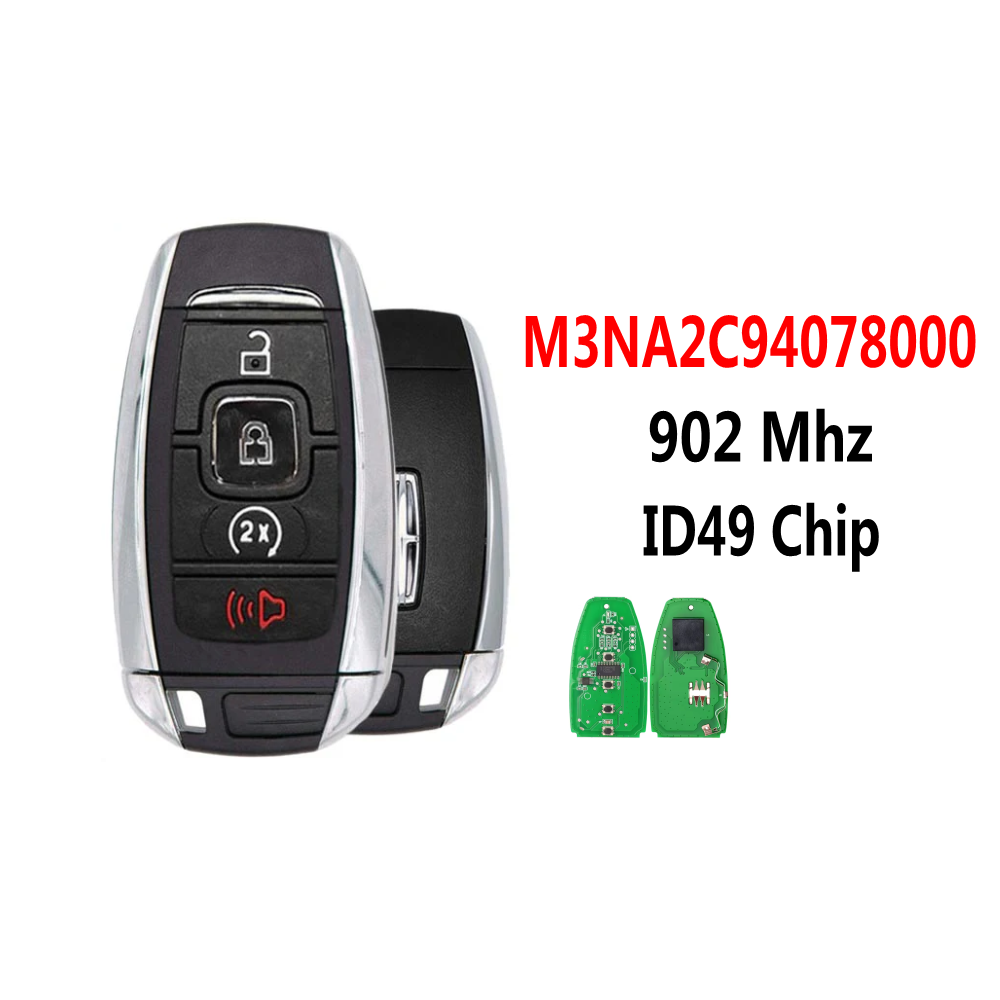 4-Button Smart Key for 2017-2021 T-Lincoln Continental MKC MKZ ...