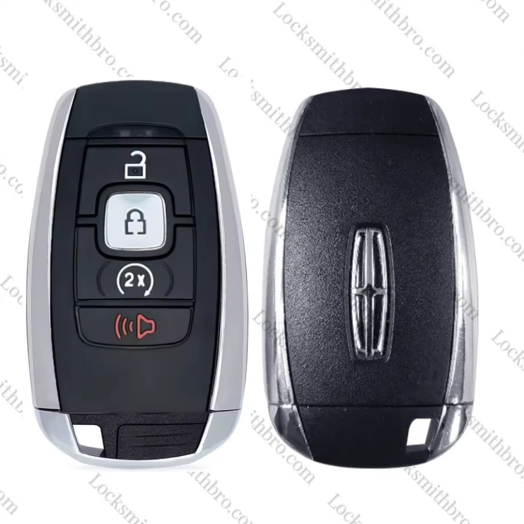 4 button T-Lincoln smart car key shell with logo
