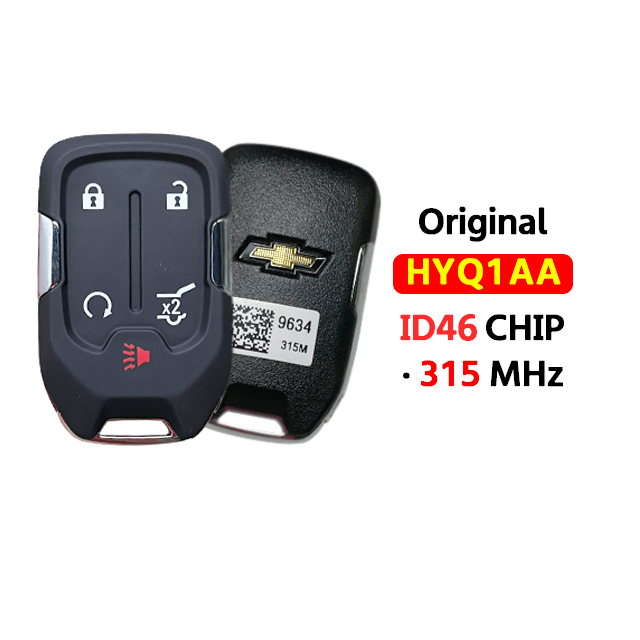 OEM 5button smart key 315Mhz ID46 chip HYQ1AA for Chevrolet key