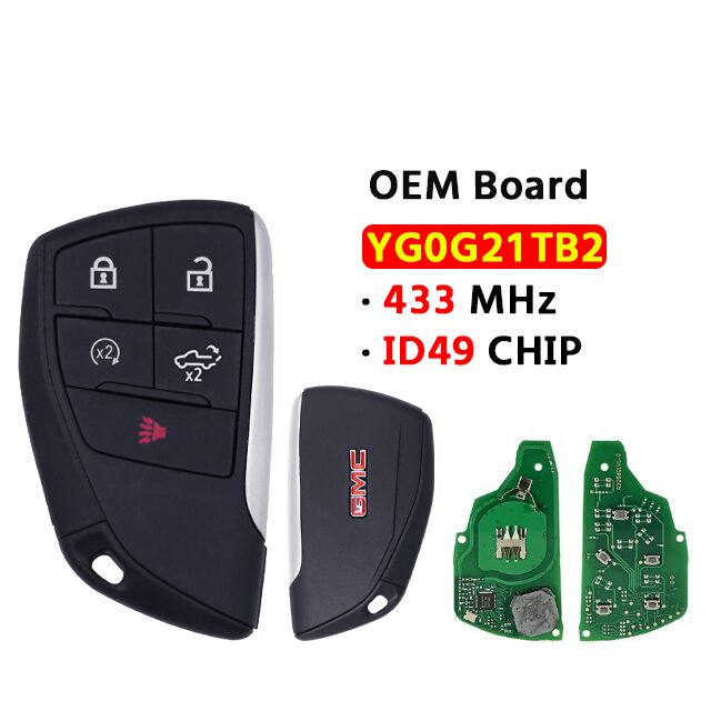 OEM Board 5 Button Smart Key 433Mhz ID49 Chip YG0G21TB2 for 2022-2023 ...