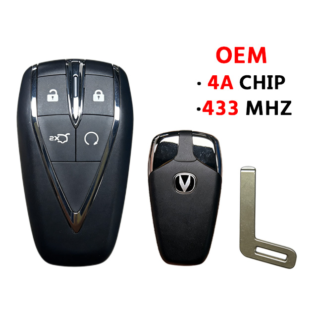 Original 4button Smart Key MK02 433Mhz 4A chip for ChangAn UNI-T CS75 ...